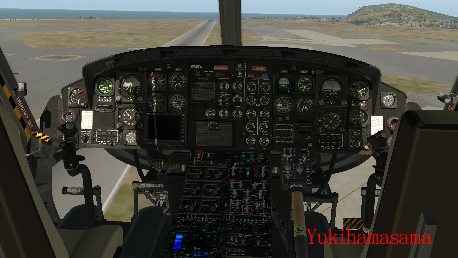 Xplane11直升机模拟贝尔412进近降落(带驾驶舱视角).mp4