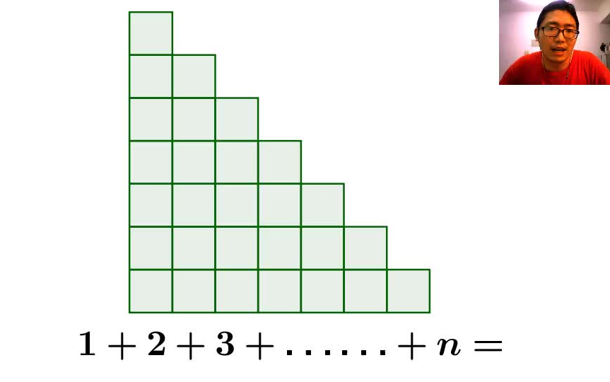 【中小学数学科普】1+2+3…+n求和公式的图形化解释!一目了然!简直...