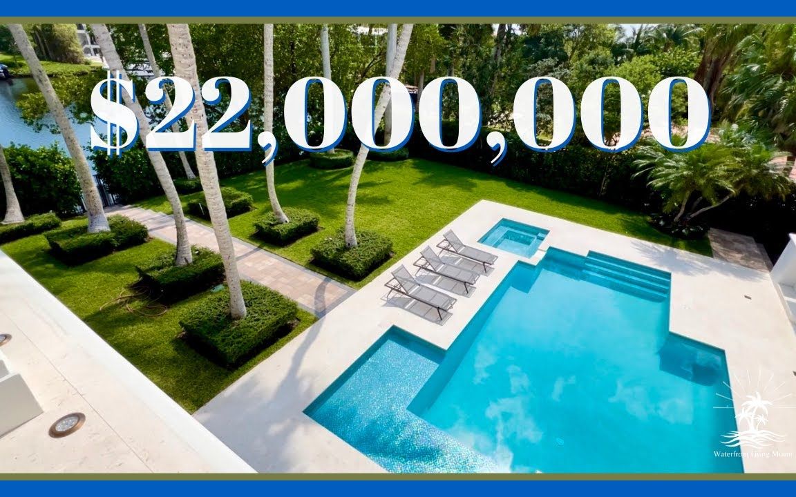 价值 22,000,000 美元的迈阿密海滨豪宅内,拥有令人瞠目结舌的卧室套房