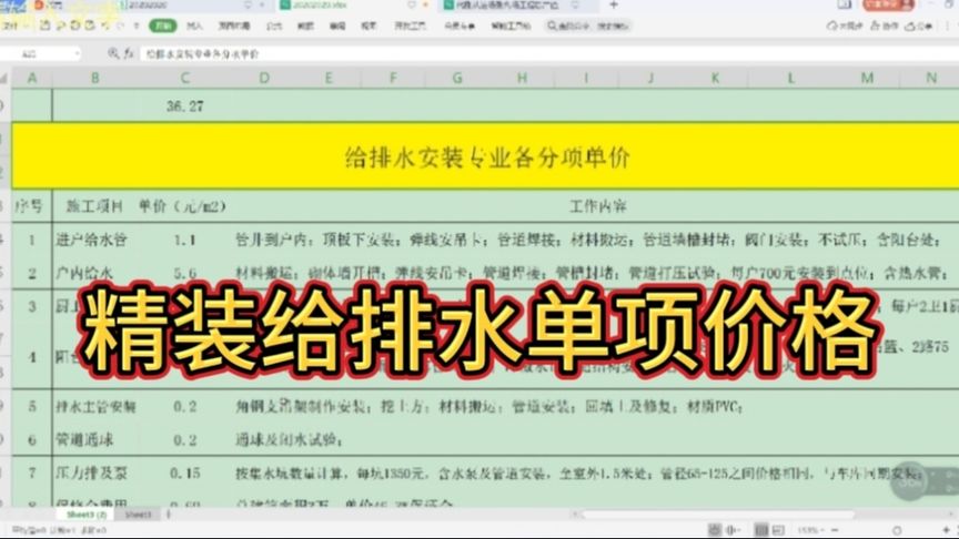 精装给排水单项价格,各项成本是多少?最大的成本出户意料!