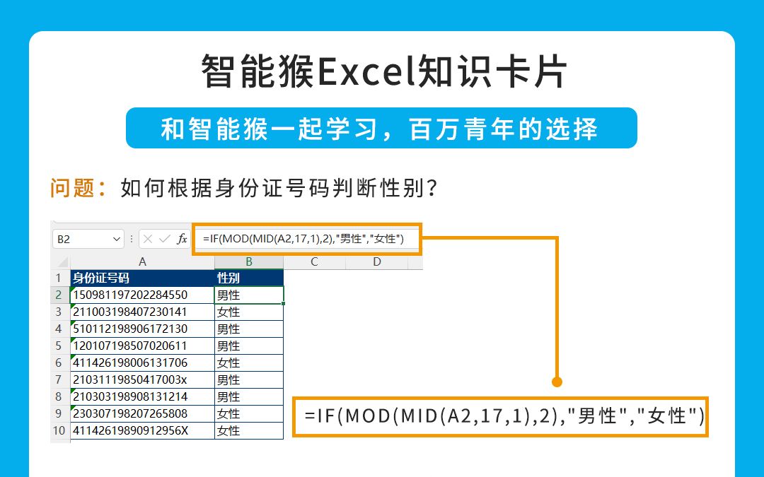 如何根据身份证号码判断性别?