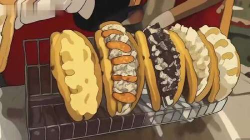 治愈系美食动画:会拉丝的奶油华夫饼诞生记