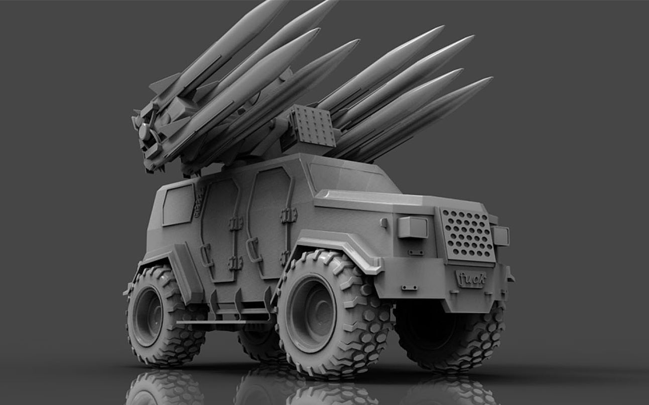 3D建模教学--导弹装甲车