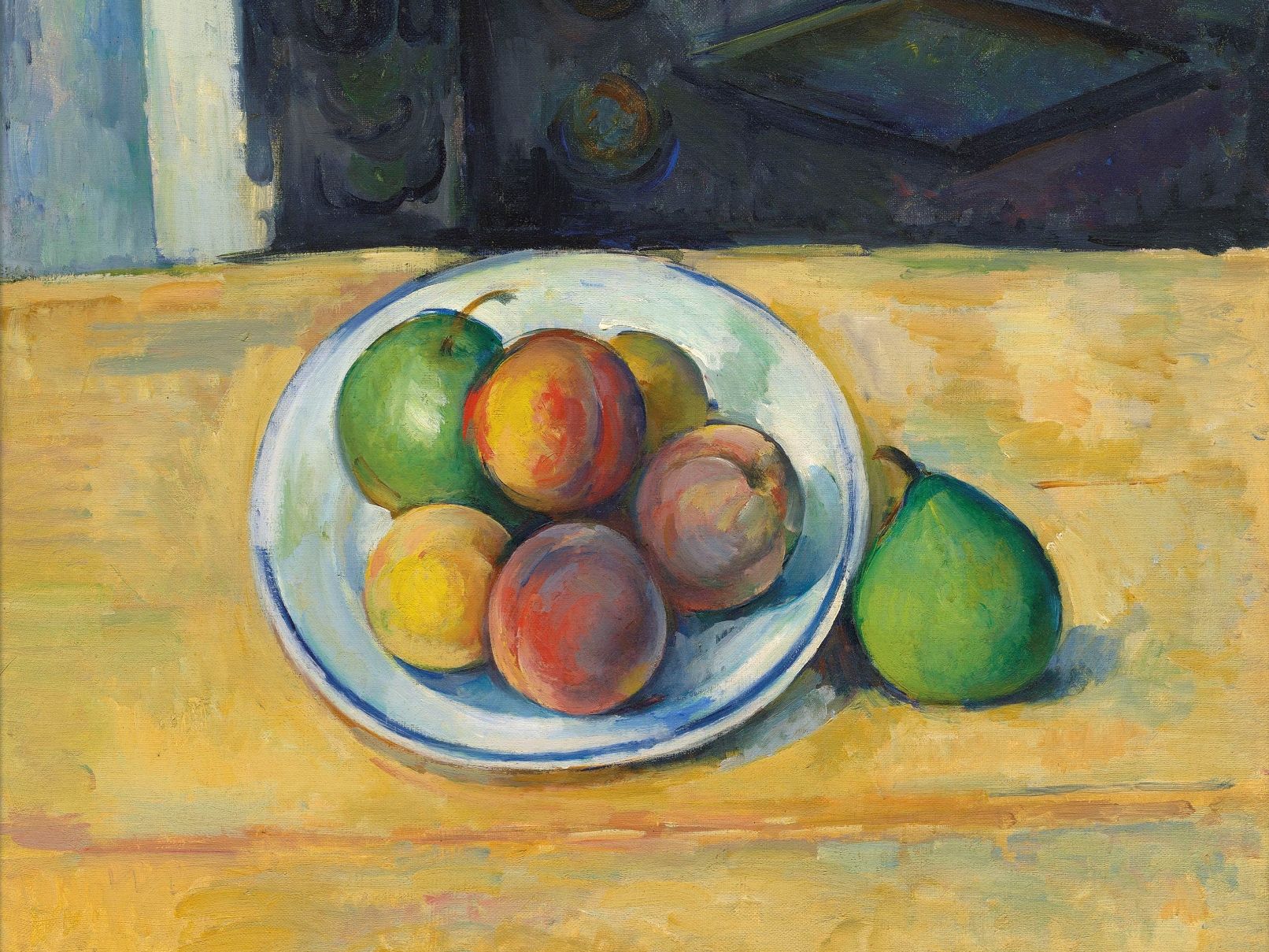 怎样画水果静物,塞尚油画的绘画过程,临摹印象派风格绘画,保罗·塞尚...