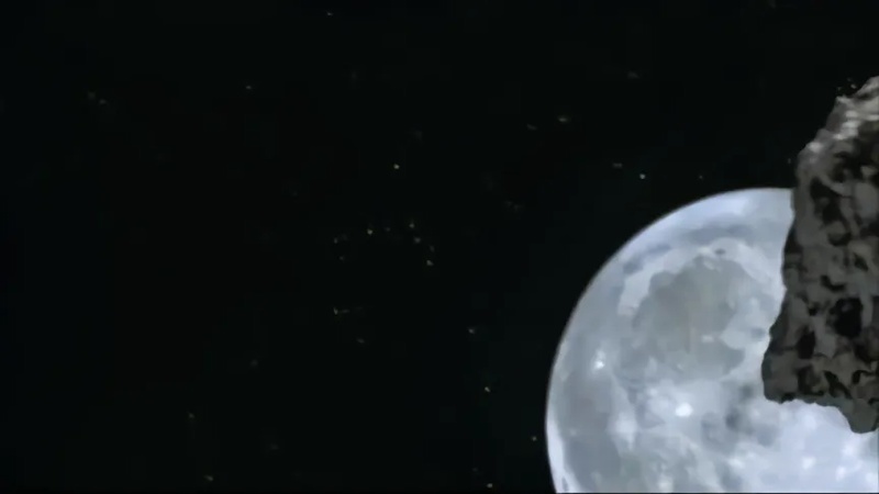 小行星飞过月球向地球飞来,居然撞击到南极洲,恐龙史前时代