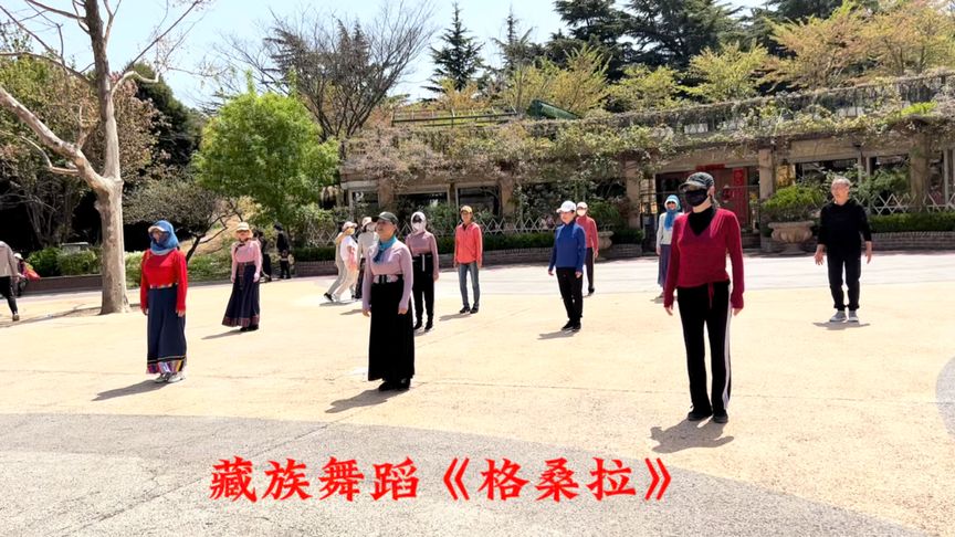 藏族舞蹈《格桑拉》练习中