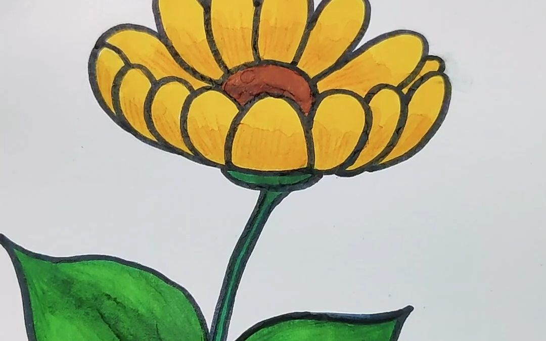 立体花朵的画法~