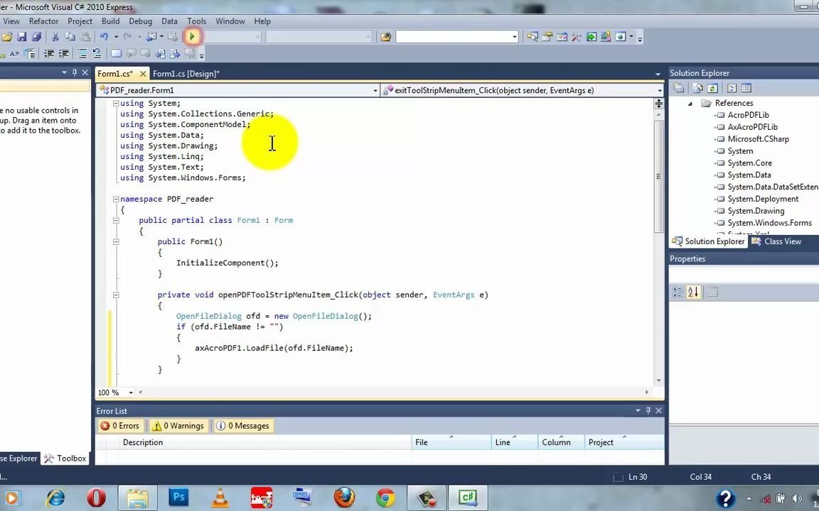C# PDF reader PDF阅读开发