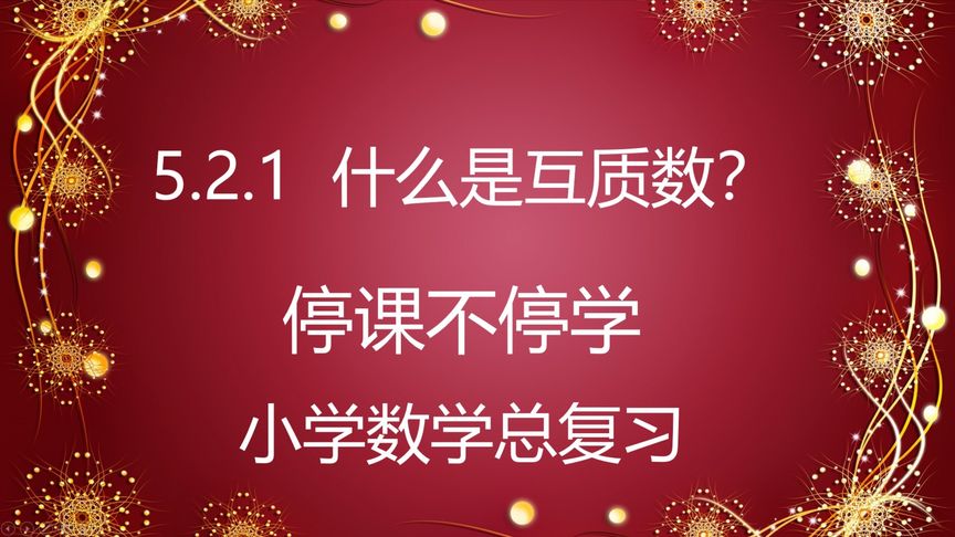 停课不停学,小学数学总复习,什么是互质数?