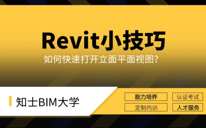 Revit小技巧:如何快速打开立面平面视图?