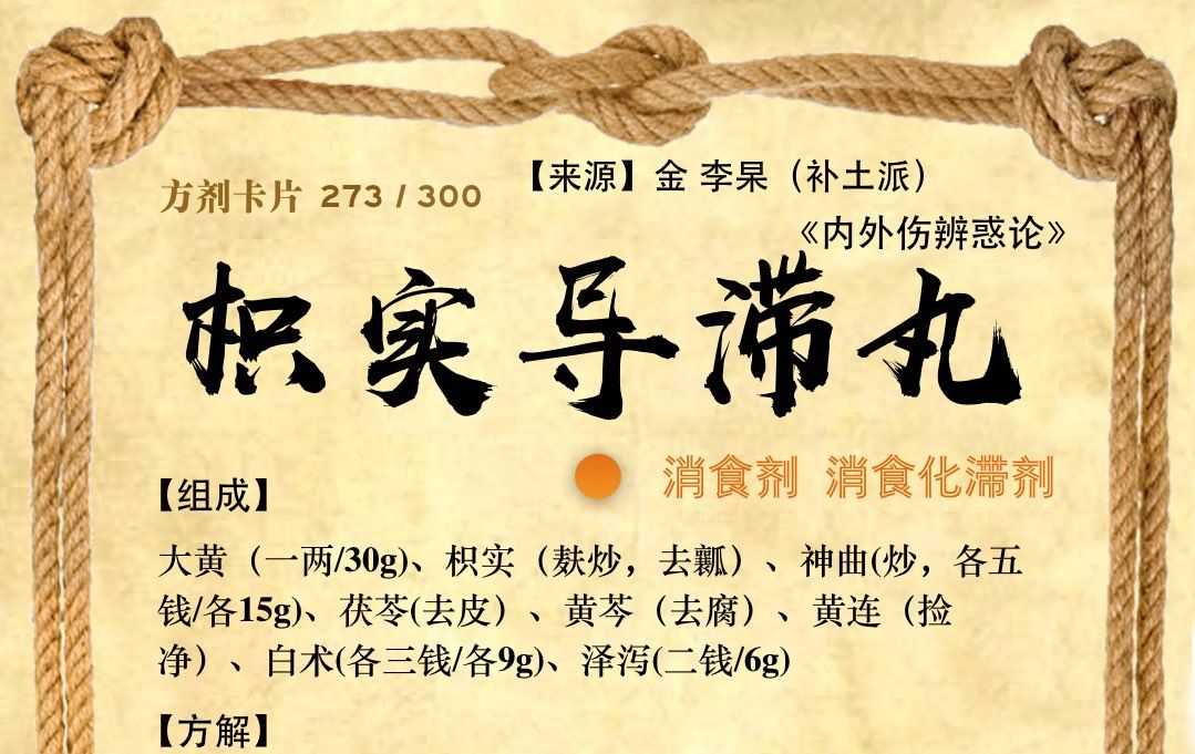 第176讲:消食化滞剂之枳实导滞丸