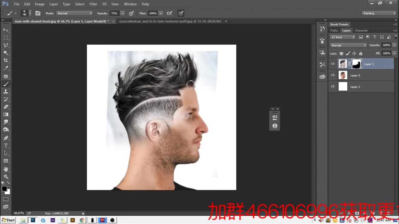 Photoshop视频教程:人物头型换法
