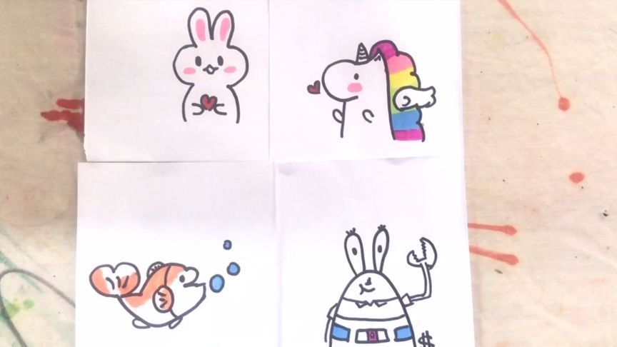 超可爱的画画教程!幼儿 简单 有趣