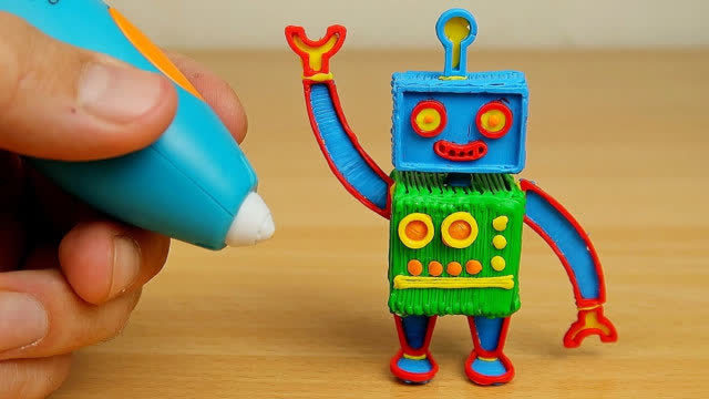 3D打印笔有多厉害?牛人画出一个机器人,成品太赞了!