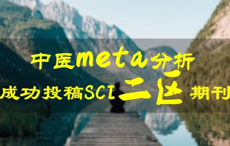 中医meta分析,成功投稿SCI二区(1)