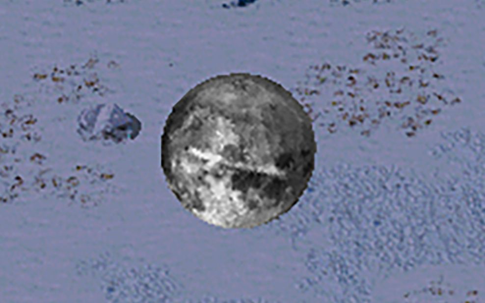 月球来到南极打尤里(?)引发巨大海啸