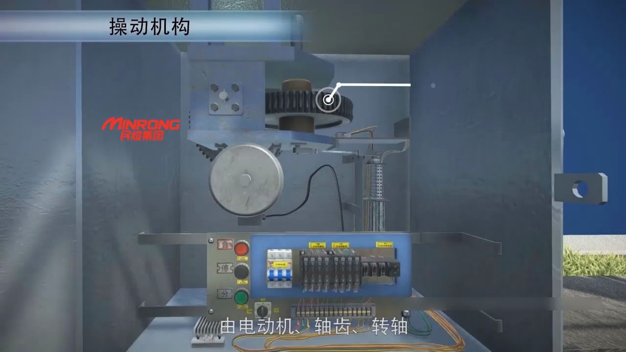 高压隔离开关动画演示,变电站内部培训视频,收藏!上海民熔2