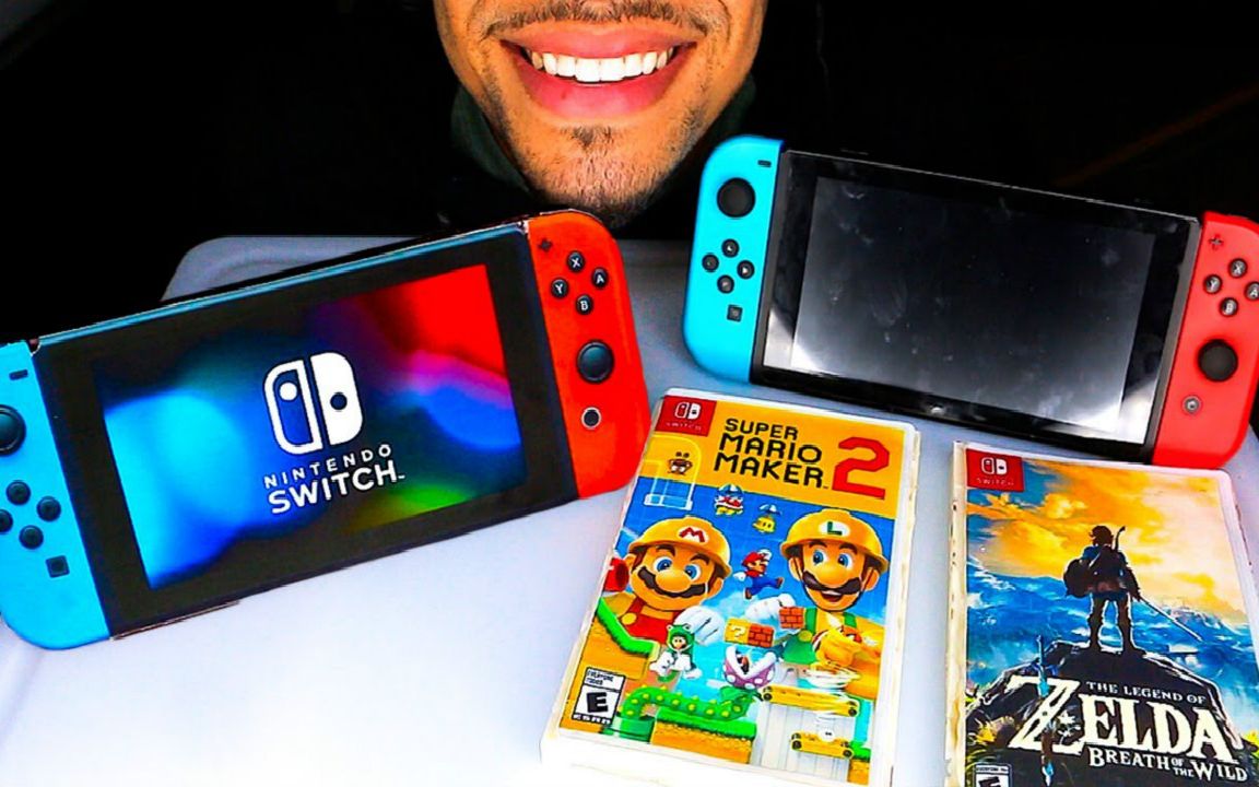 ...食用任天堂Switch游戏机、可食用塞尔达传说+马里奥制造ns游戏卡 ...