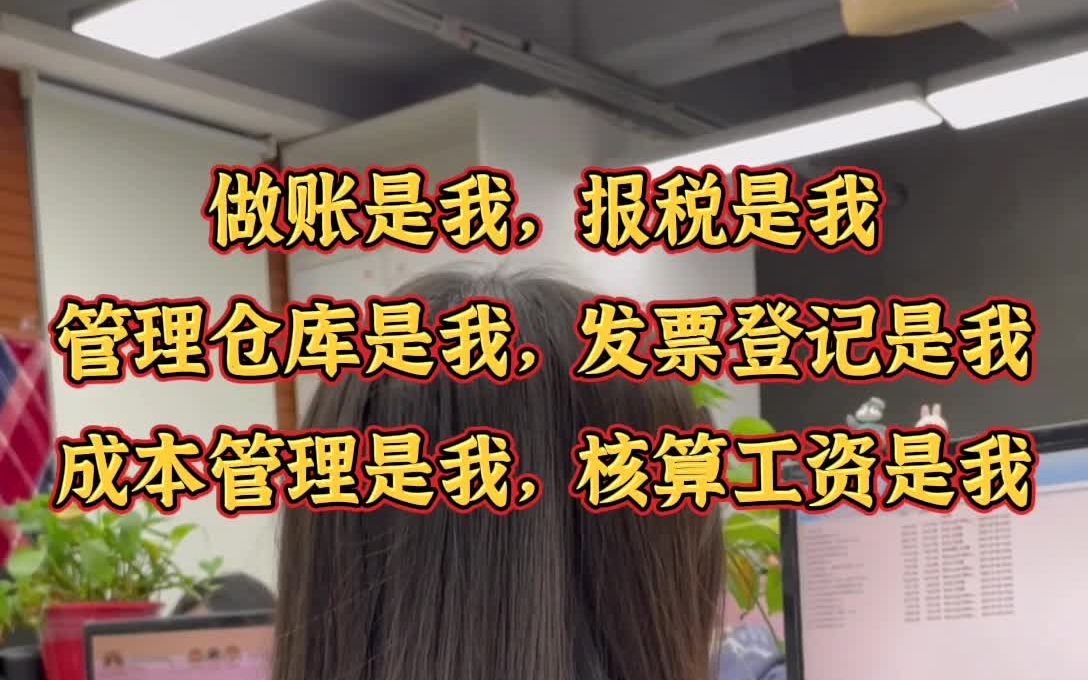 ...报税是我,管理仓库是我,成本管理还是我,一人多用,还好有这些会计日...