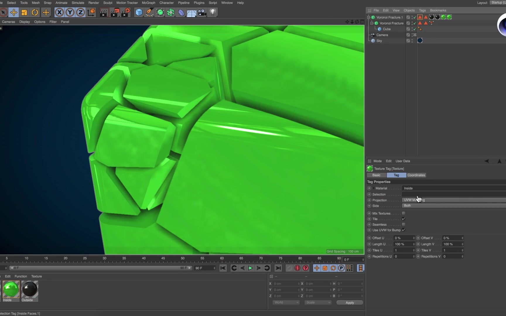 【C4D教程】C4D官方快速技巧精选79——如何给套娃破碎对象添加...