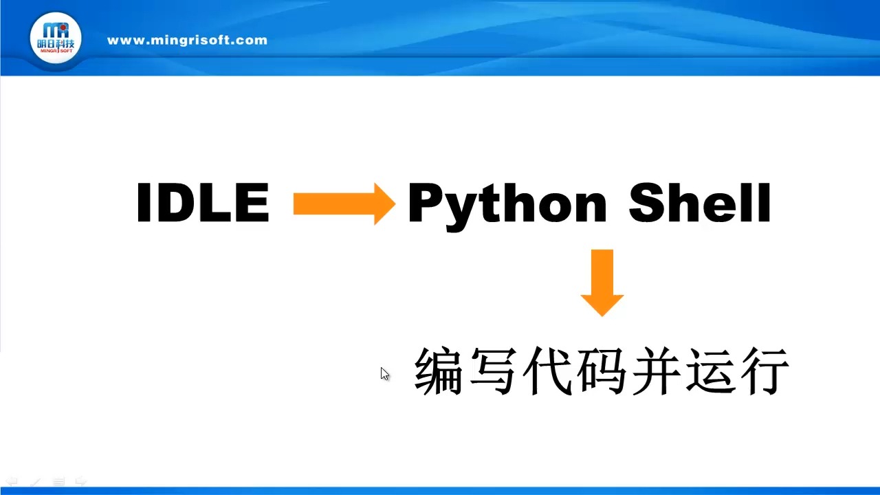 1.3.1 使用自带的IDLE