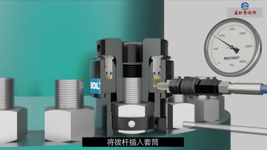 动画演示液压拉伸器工作原理