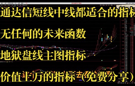 通达信短线中线都适合的指标,无任何的未来函数,地狱盘线主图指标,...