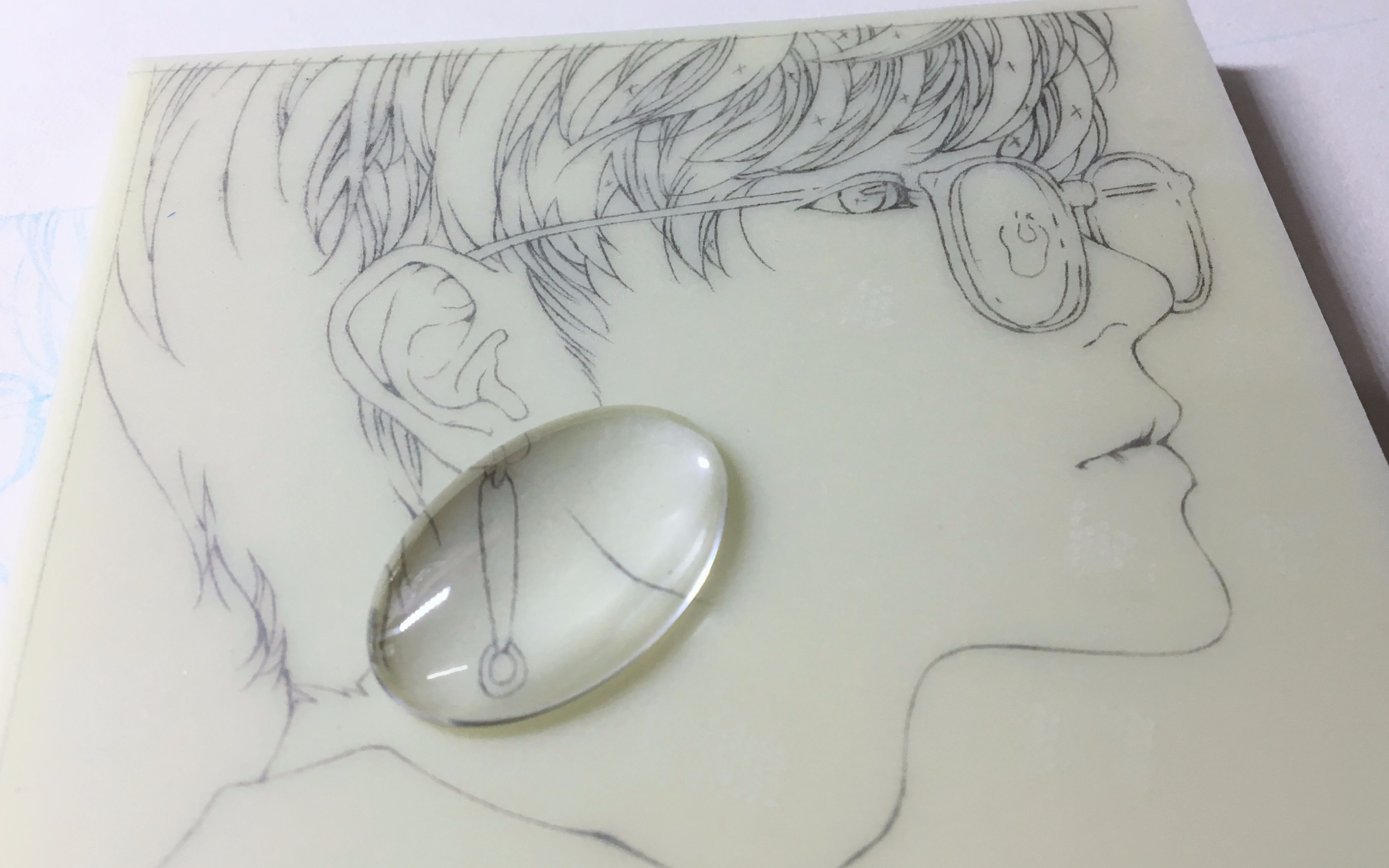 【橡皮章】王一博 - 照片转手绘线稿的描图转印过程,沉迷王甜甜无法...