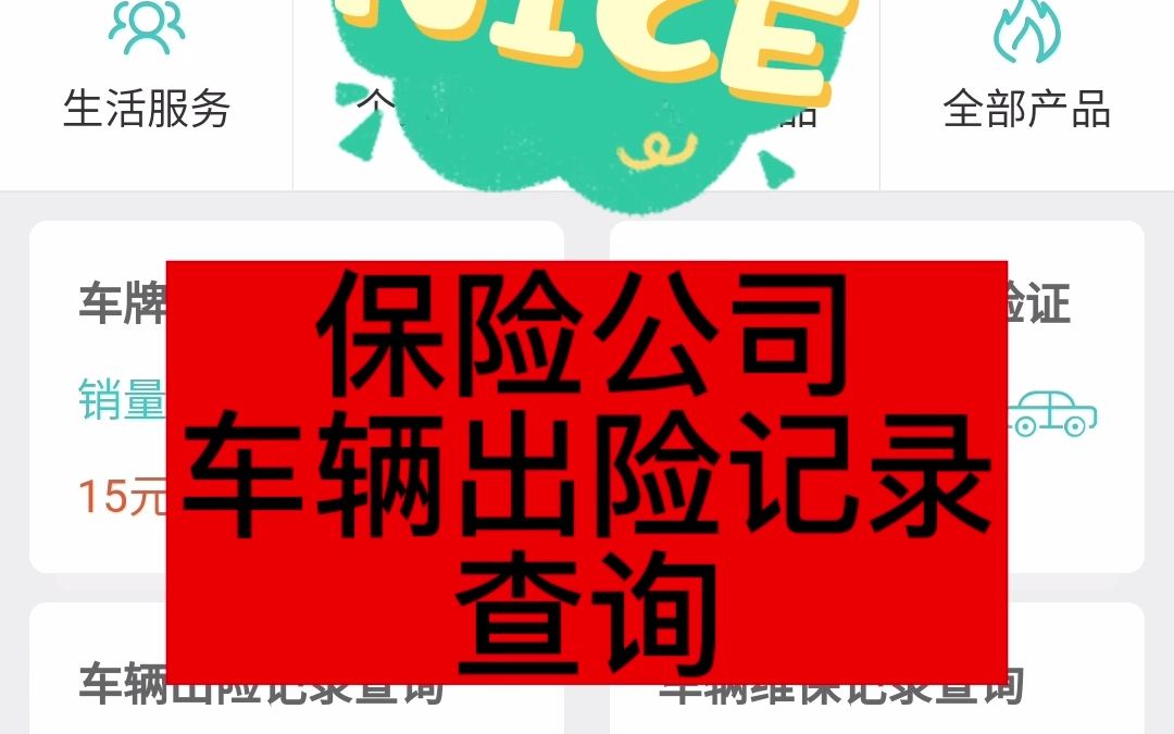 保险公司车辆出险记录查询