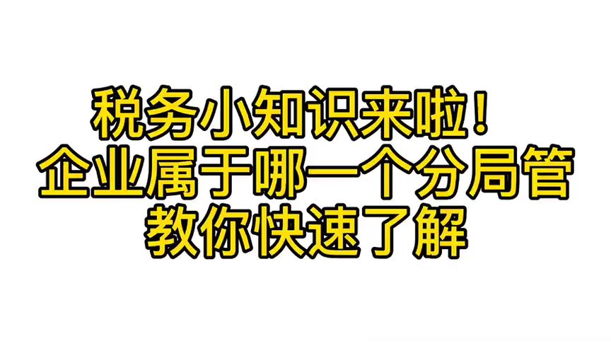 怎么查询企业属于哪个税务局