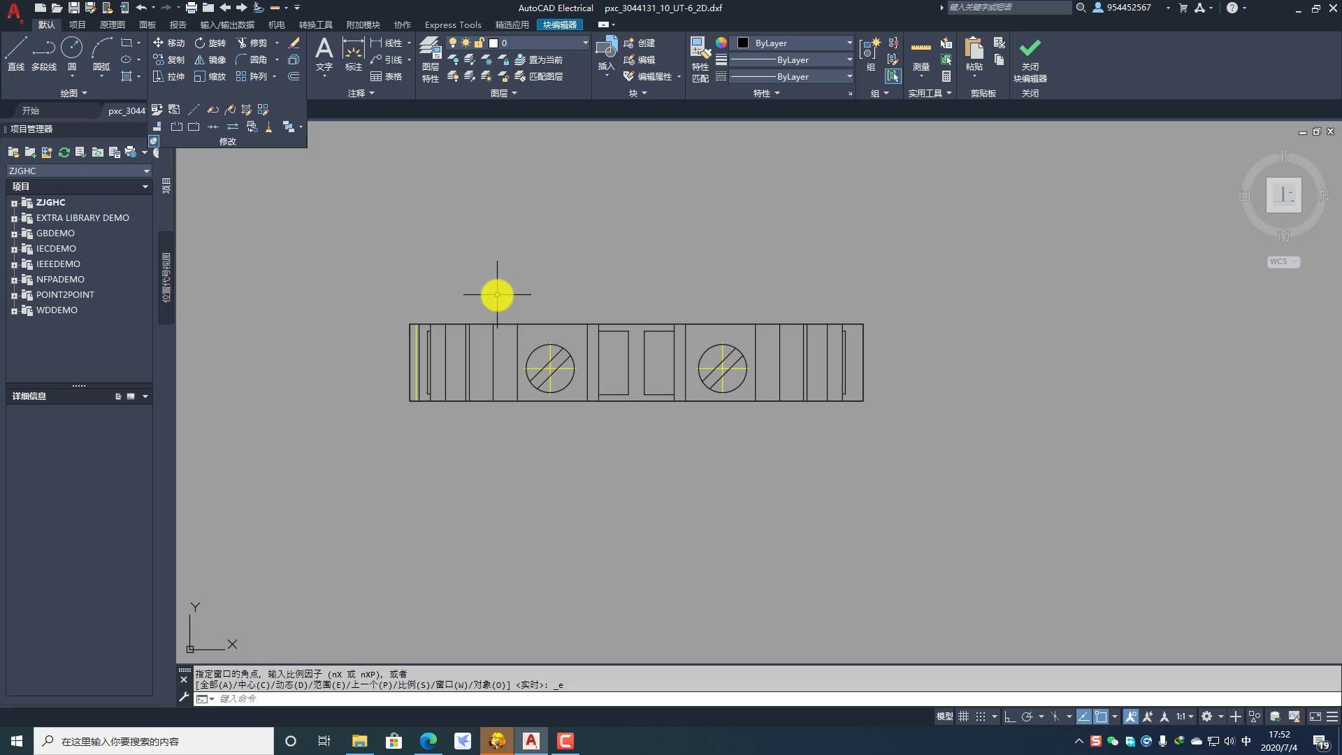 autocad electrical按实际尺寸放置面板图端子