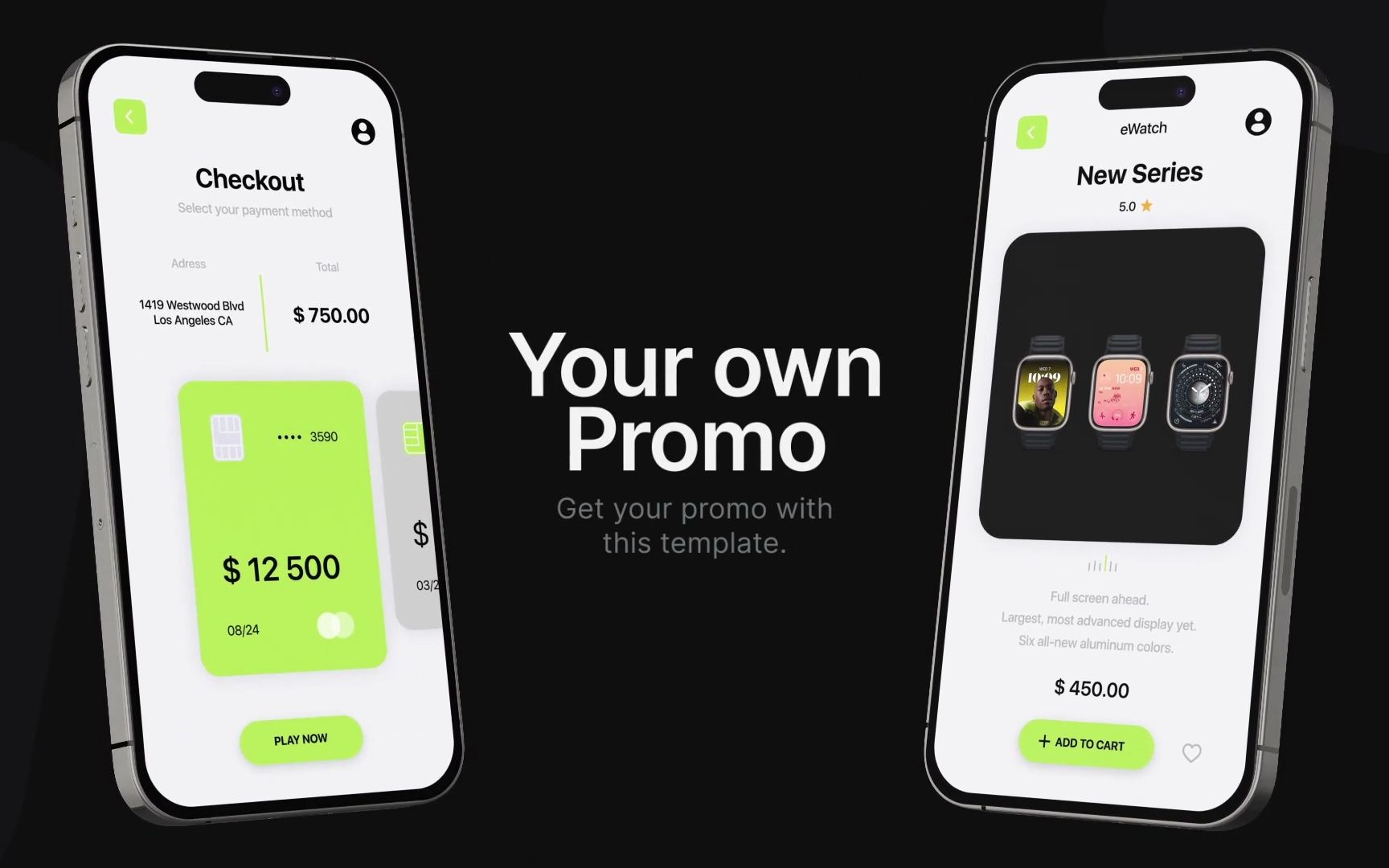 iphone14立体样机酷炫旋转手机APP交互UI界面动效视频制作AE模板