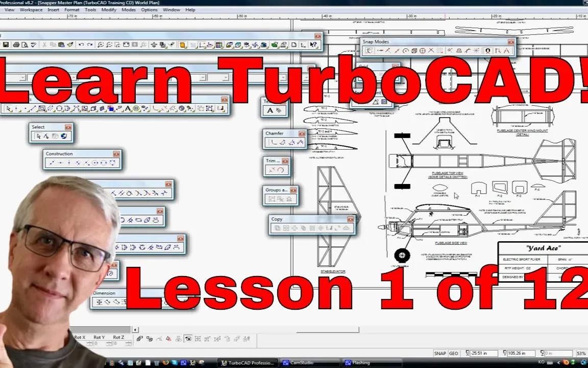 【转载】第1集,使用TurboCAD绘制航模飞机图纸