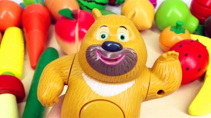 .熊出没水果切切乐,亲子互动.