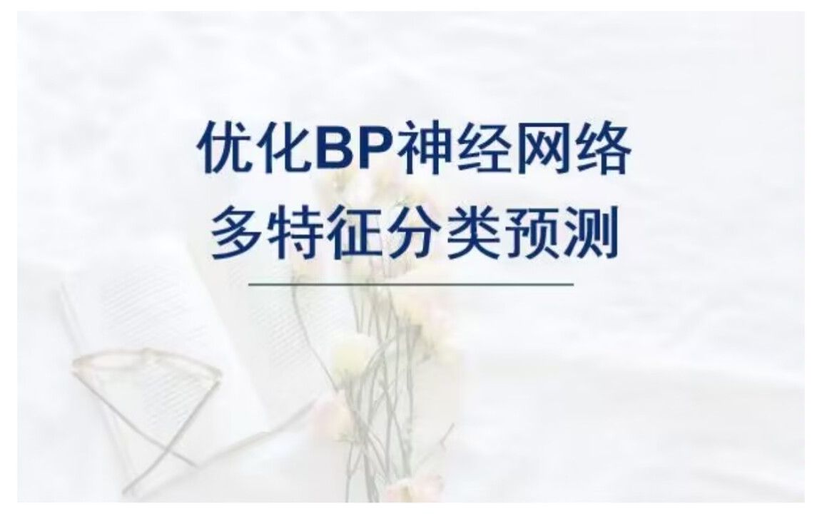 ...算法(CS)优化BP神经网络分类预测,CS-BP分类预测,多特征输入模型。