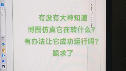 有没有大神知道博图仿真一直转怎么解决呀,跪求了,大哥!