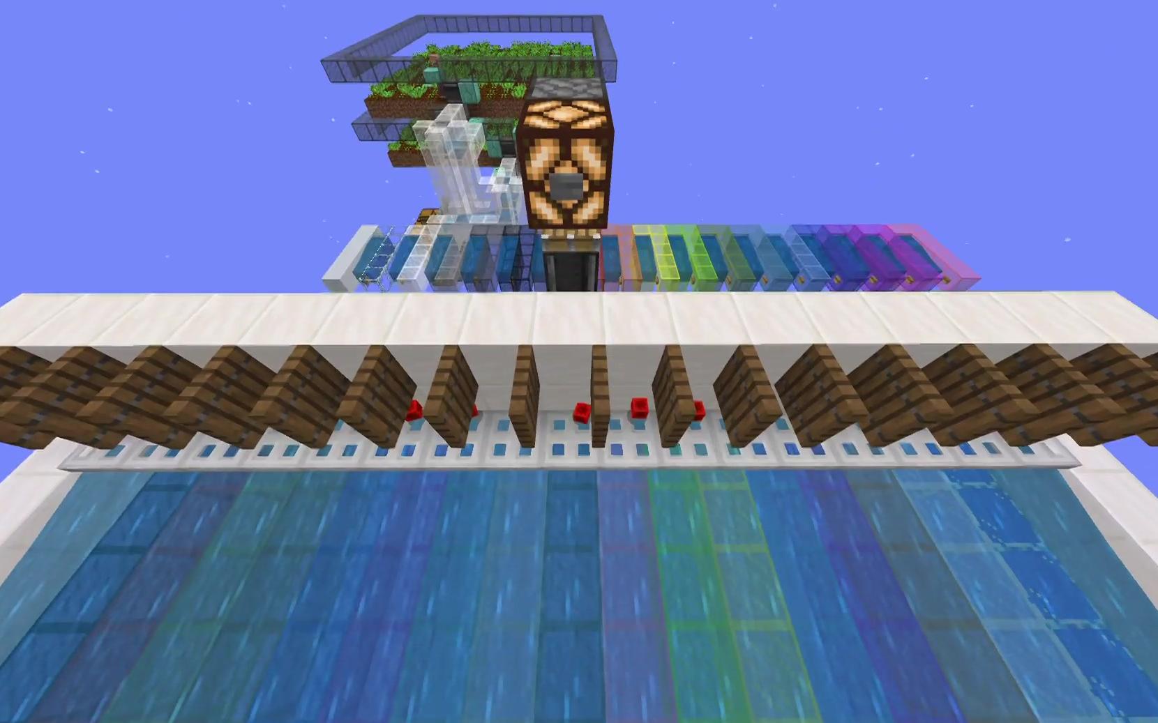 [MCBE][特性]数据值影响水道内物品移速(适用于染色玻璃和混凝土)