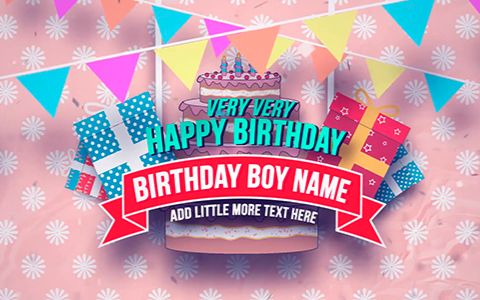 AE模板教程儿童趣味动画欢庆生日快乐缤纷场景相册幻灯片模板