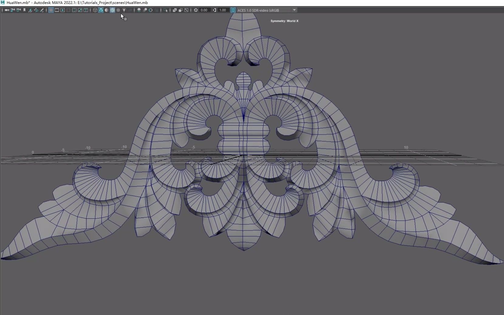 Maya建模教程_欧式浮雕花纹_加速
