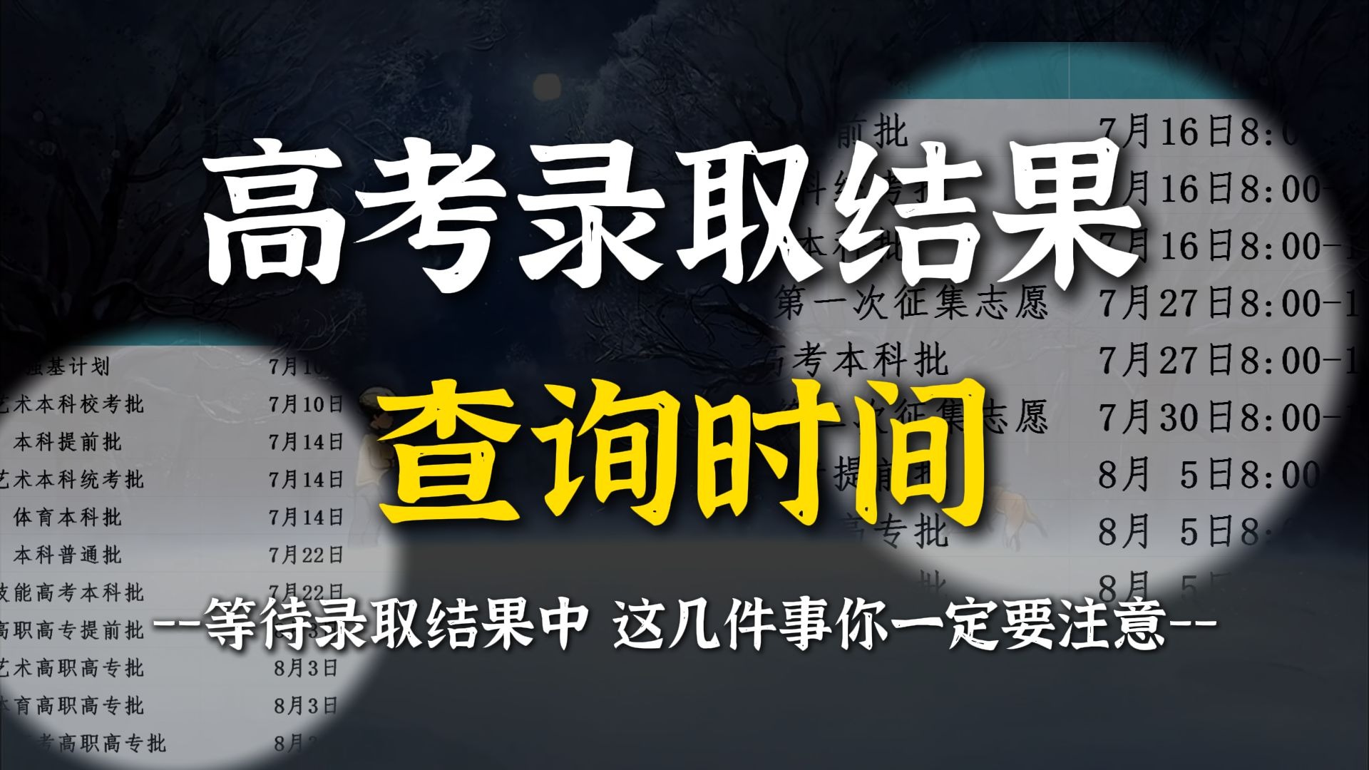 高考录取结果查询时间及方法!