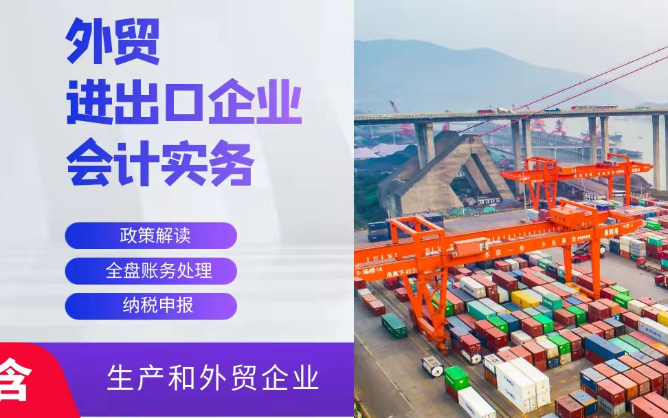 会计实操:外贸进出口企业会计---政策解读、全盘账务处理、报税(增值...
