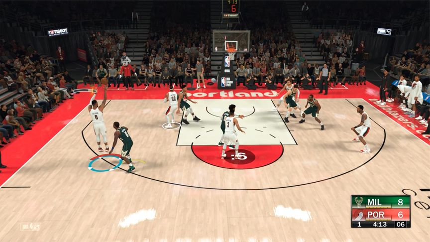 nba2k利拉德超越张伯伦得分记录第一天!单节十记三分!
