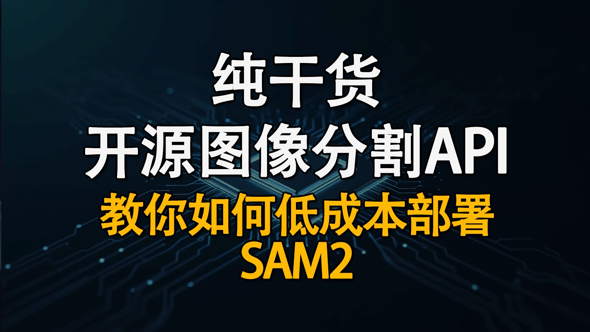 纯纯干货!开源图像分割SAM2视频API!手把手教你如何极低成本部署