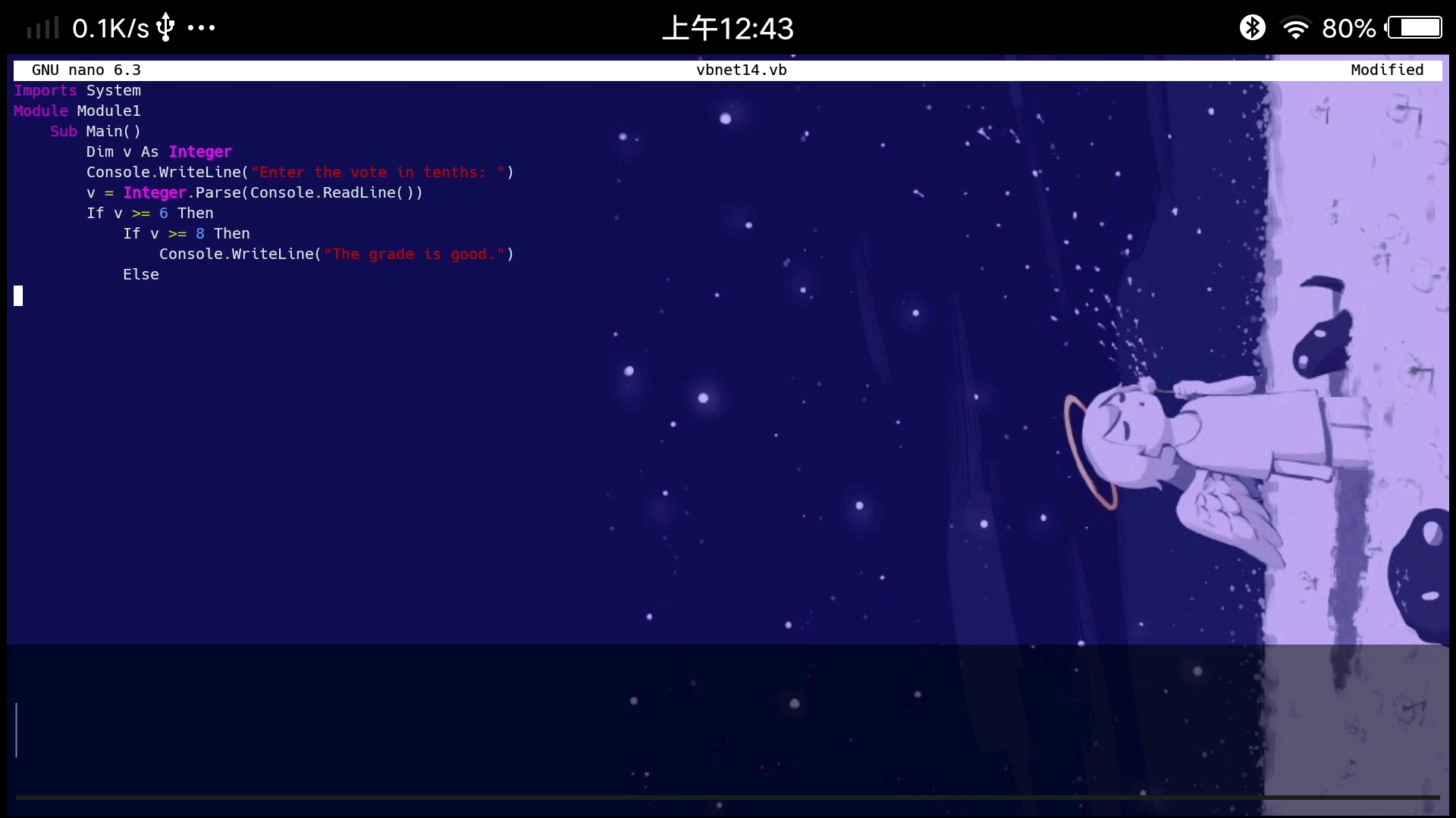 vb编程,if语句判断四个条件,输出四个成绩区间的条件字符串。