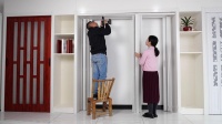 pvc豪华折叠门安装视频