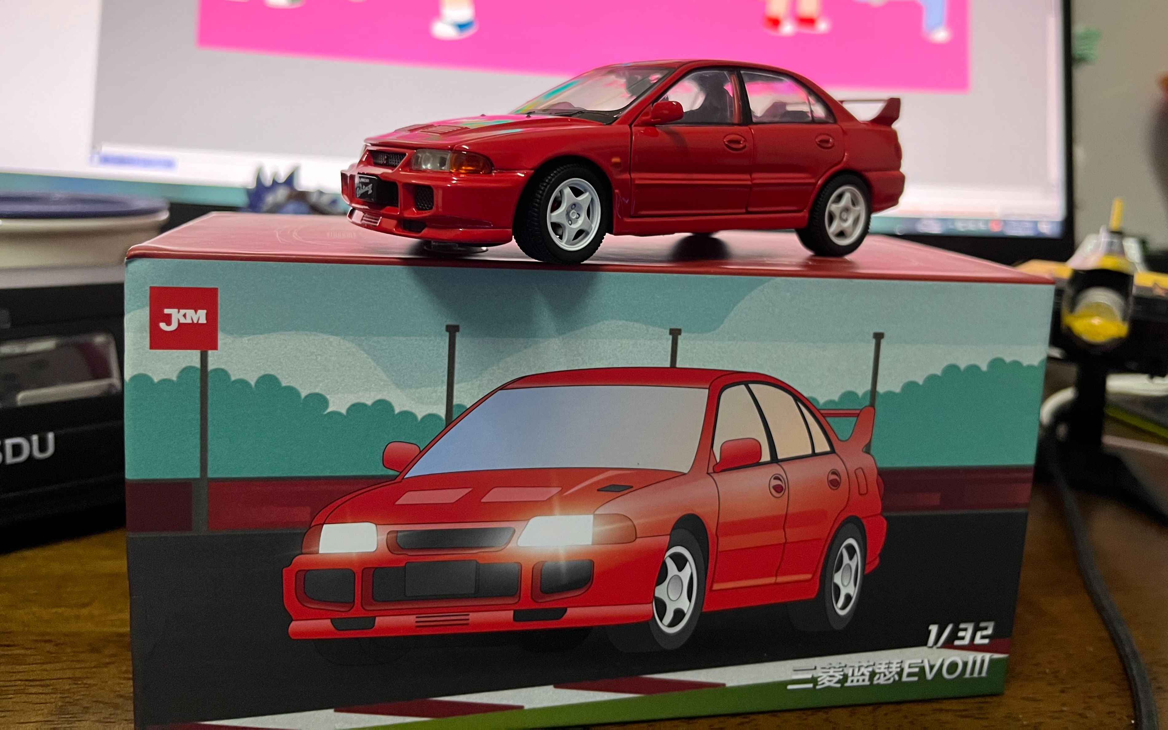 【JKM车模】1/32比例的三菱LANCER EVOLUTION III