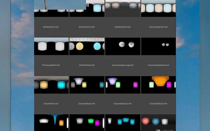 GSG灰猩猩灯光材质全套预设C4D环境hdr贴图69个常用环境灯光1 ...