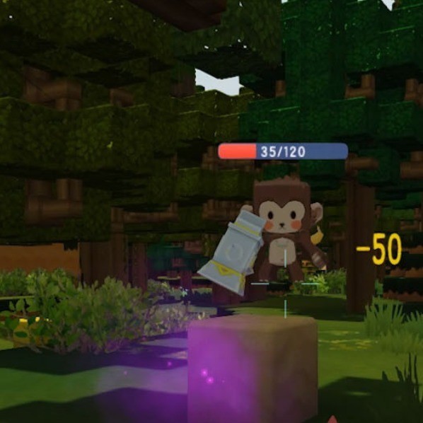 #迷你世界 新版极限生存9,发现雨林神庙,被猴子抢走武器