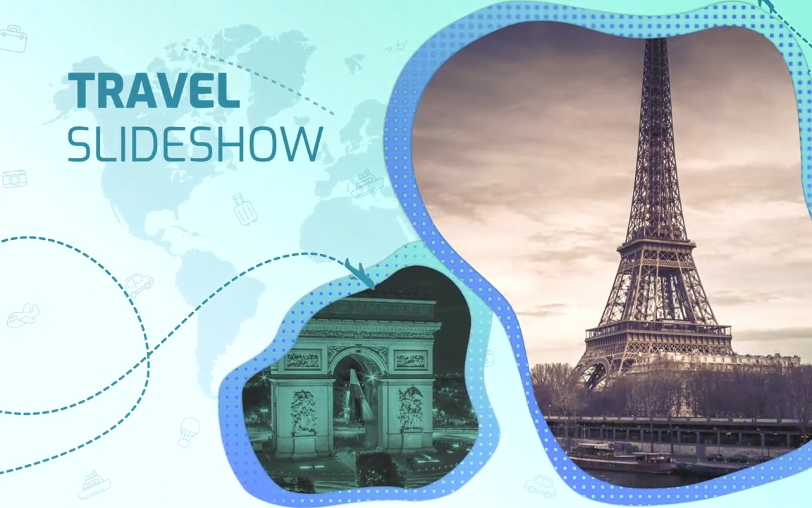 AE模板-全球全世界旅游记录视频模板旅游景点记录视频模板