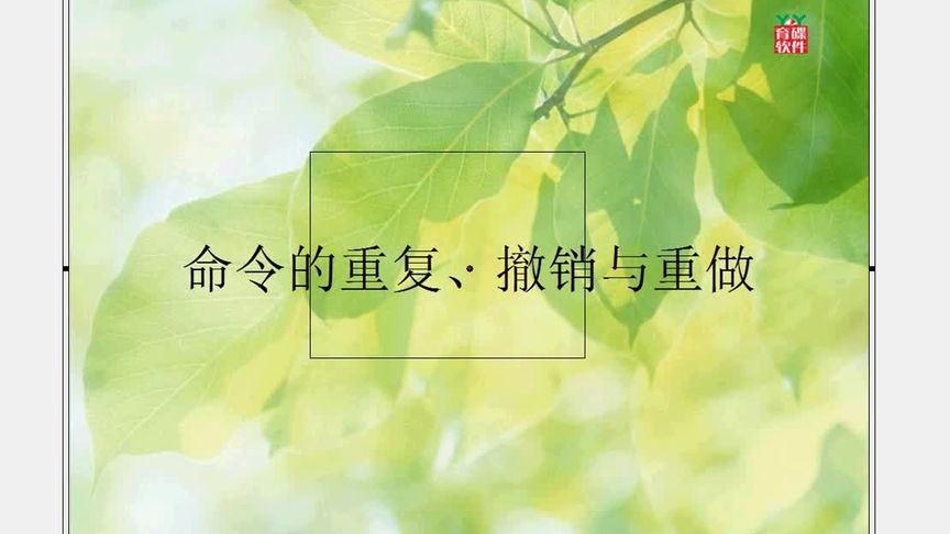CAD零基础自学课程第十节1-10命令的重复、撤销与重做
